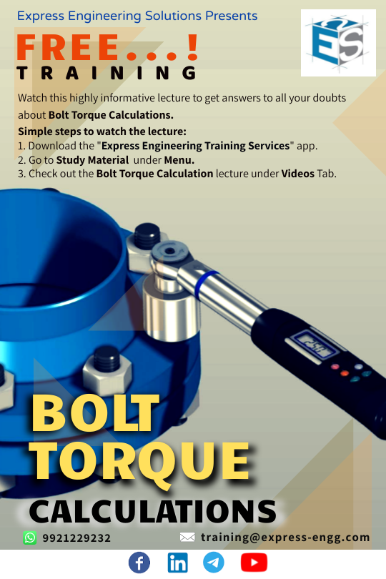 EveryEng | Bolt Torque Calculations using Dennis Moss 4th Edition