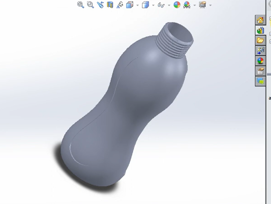 Design Water Bottle in SolidWorks