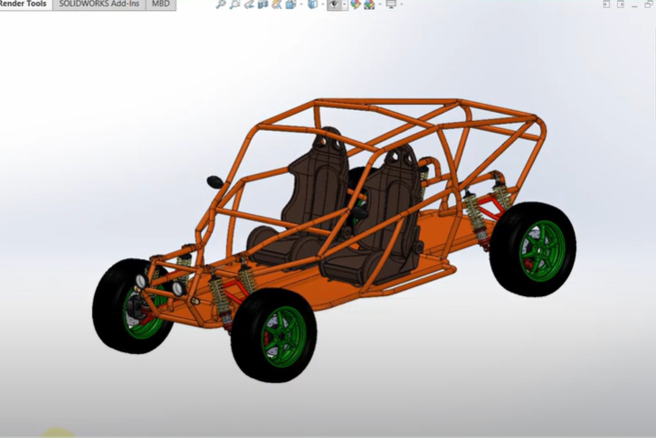 Buggy Frame Design In SOLIDWORKS