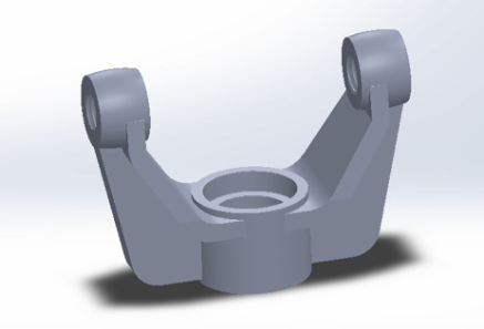 Design a fork in Swivel Bearing in SOLIDWORKS