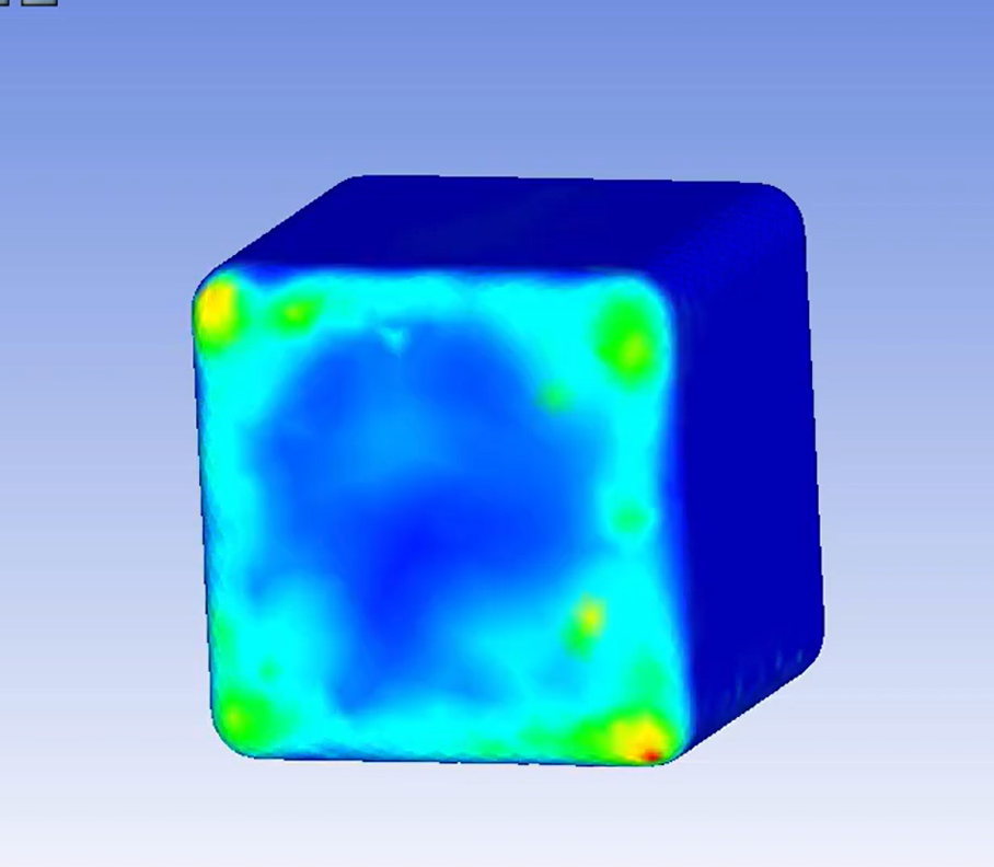 Ice formation on a cube | CFD Simulation in ANSYS