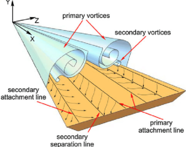 Aerodynamic physics of the Delta Wing