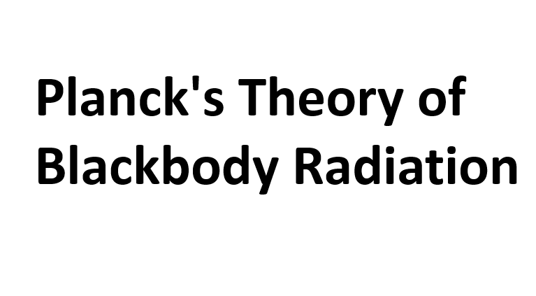 Planck's Theory of Blackbody Radiation
